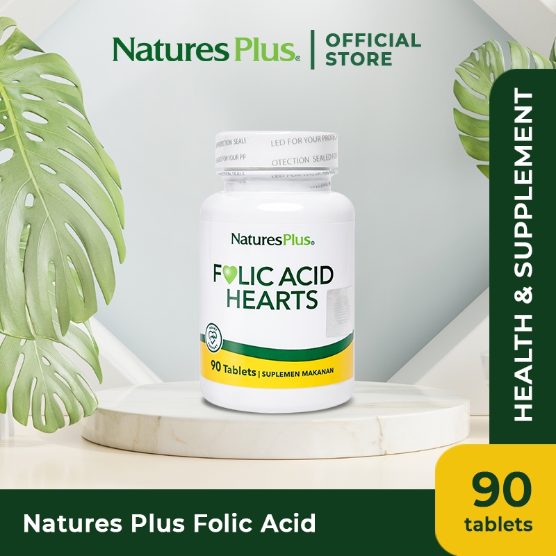 Jual Natures Plus Folic Acid Hearts - 90 Tablet | Shopee Indonesia