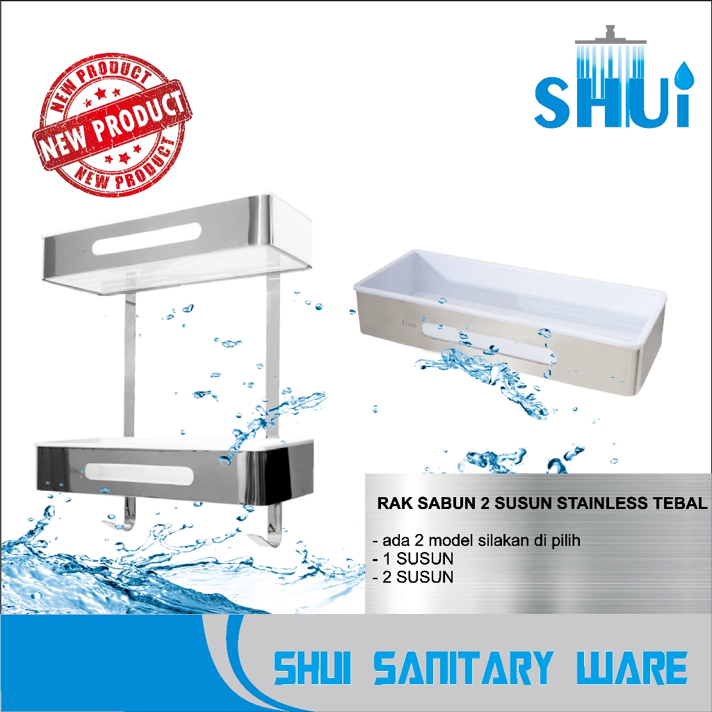 Jual RAK SABUN 2 SUSUN / SINGLE KOTAK STAINLESS TEBAL SILAKAN DI PILIH ...