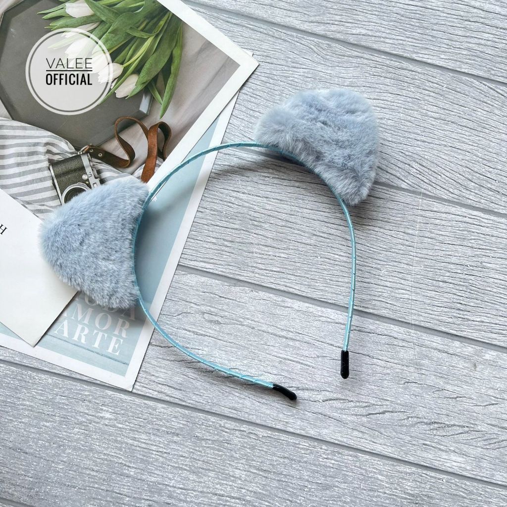 Jual Bando Korea Telinga Kucing | Bandana Rambut Motif Kuping Kucing ...