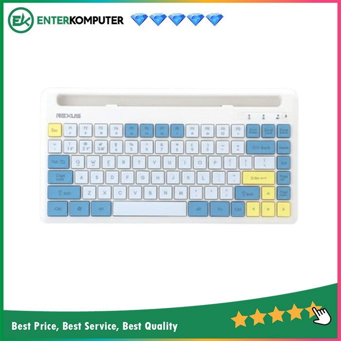 Jual Rexus Keyboard Wireless Rexus Mosaic KB01 - White | Shopee Indonesia