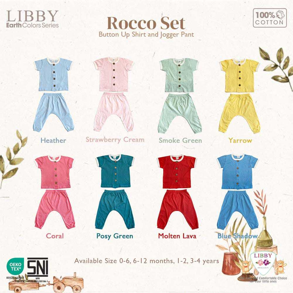Jual Libby Rocco Set 0-2 Tahun Warna Baru Setelan Pendek Panjang Rocco ...