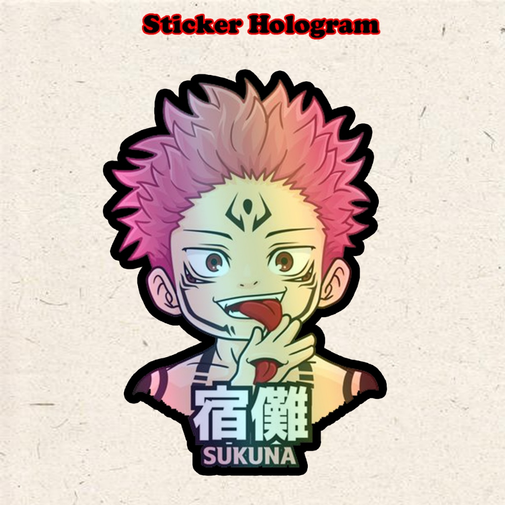 Jual Stiker Hologram Sukuna Jujutsu kaisen sticker case hp & laptop ...