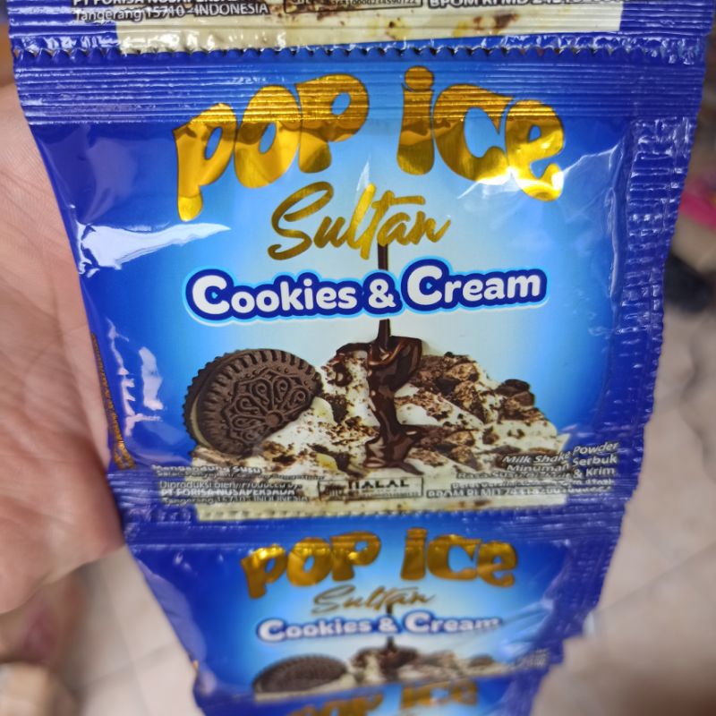 Jual Minuman Pop Ice SULTAN Serbuk Rasa Susu Biskuit & Krim Cookies ...