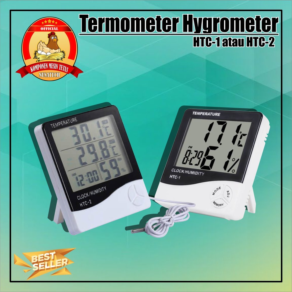 Jual Termometer Hygrometer HTC-1 atau HTC-2 Pengukur Suhu dan Kelembaban Digital | Shopee Indonesia