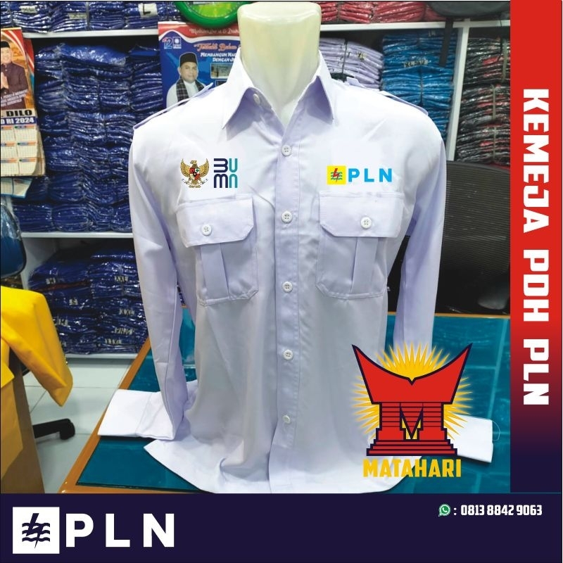 Jual KEMEJA PDH PLN KEMEJA KERJA KEMEJA PUTIH POLOS | Shopee Indonesia