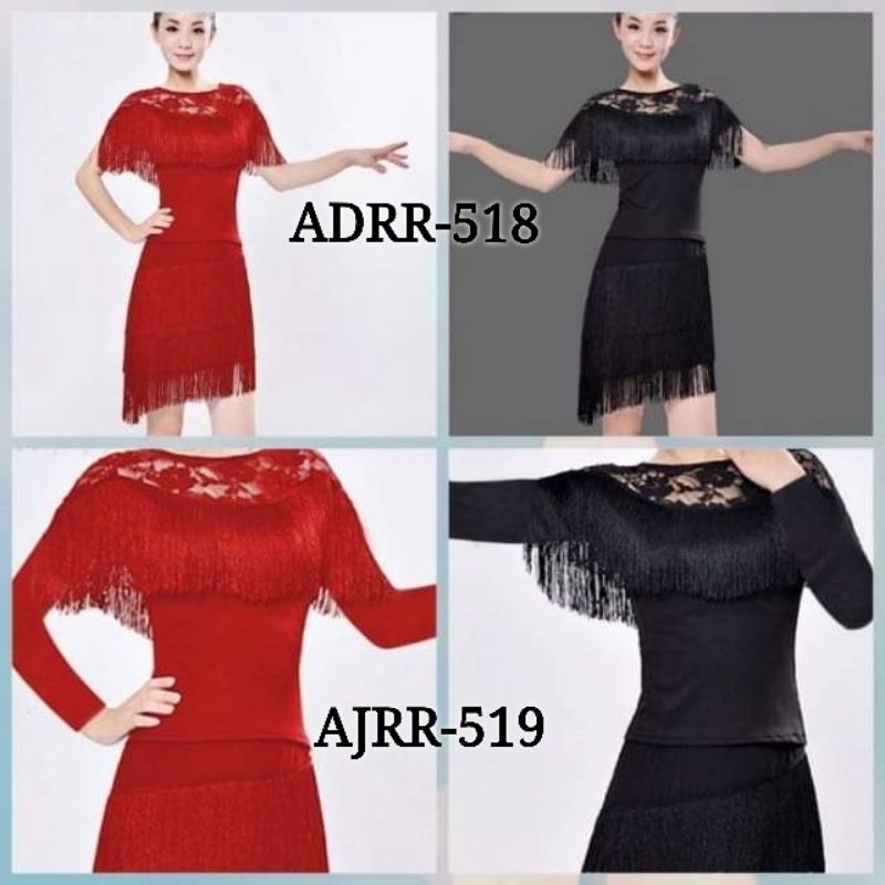Jual Atasan Lengan Pendek dan Panjang Rumbai Renda Rumbai Line Dance ...