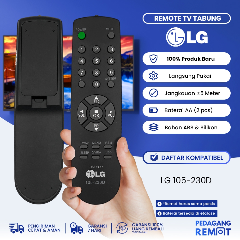 Jual Remot Remote TV LG Tabung 105-230D | Shopee Indonesia