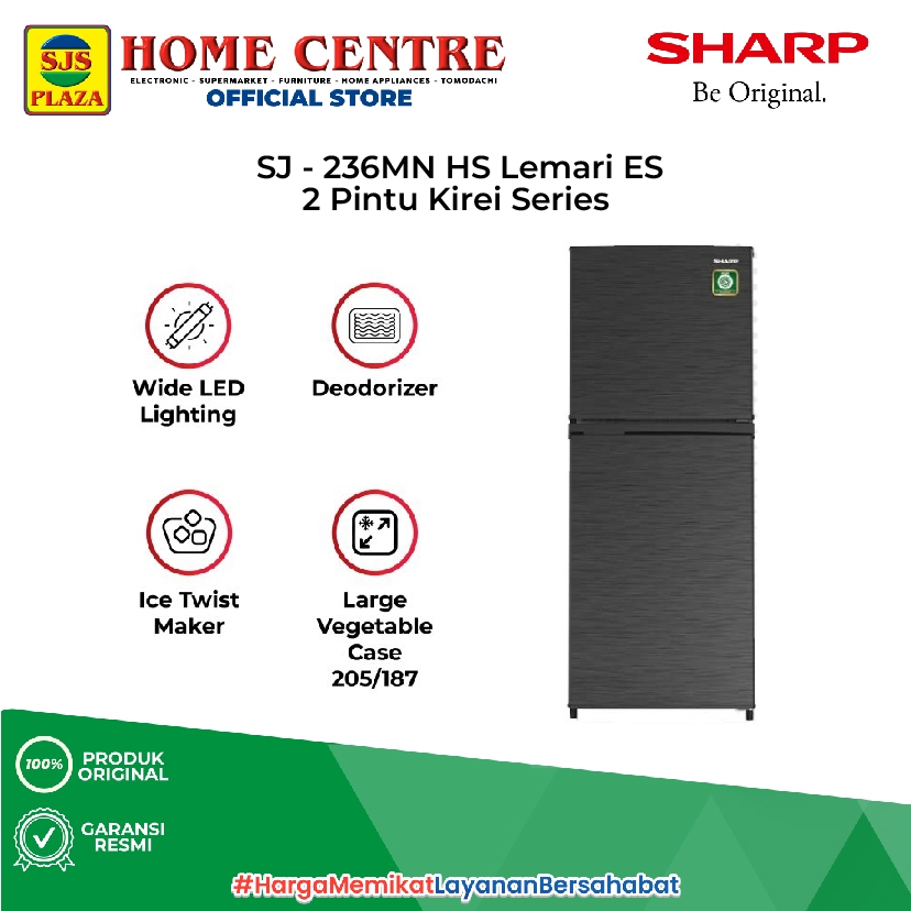 Jual SHARP I SJ - 236MN HS Lemari ES 2 Pintu Kirei Series | Shopee ...