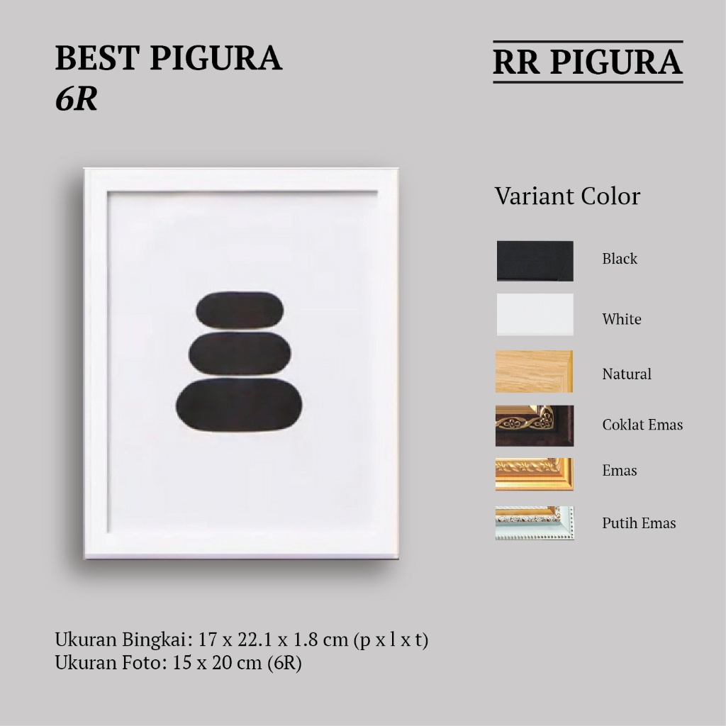 Jual RR23 - Pigura Bingkai Foto 6R (15x20cm) - Ukuran Kertas A5 Bisa ...