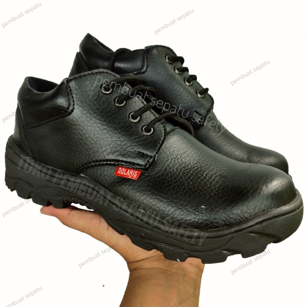 Jual Sepatu Safety Kulit Sapi Asli ujung besi terlaris Tahan Api las ...