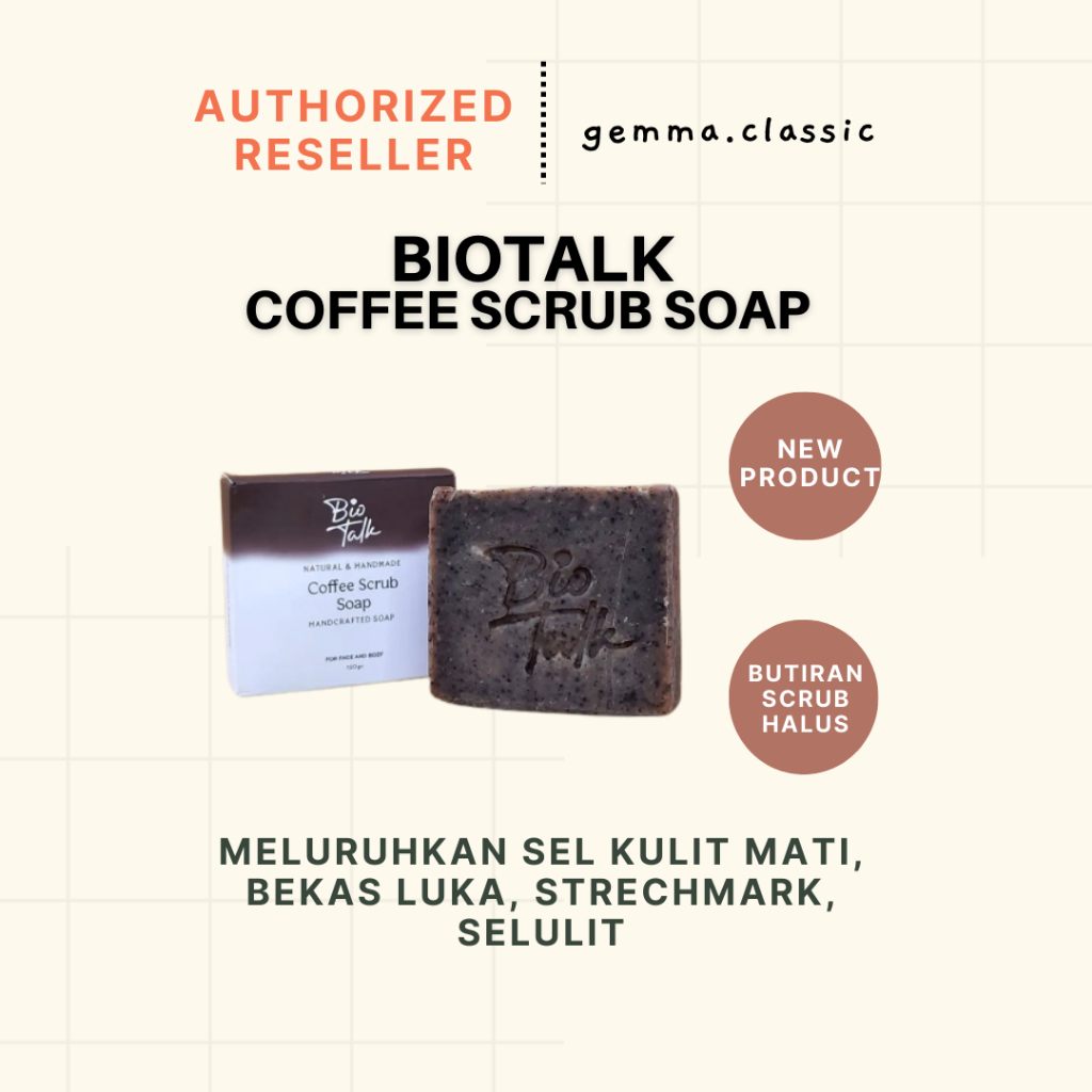 Jual (Beli 3 FREE Lotion 30ML) Biotalk Coffee Scrub Soap Sabun Kopi ...