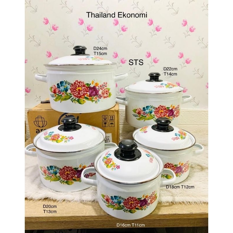 Jual Panci Set Enamel Thailand Ekonomi | Shopee Indonesia