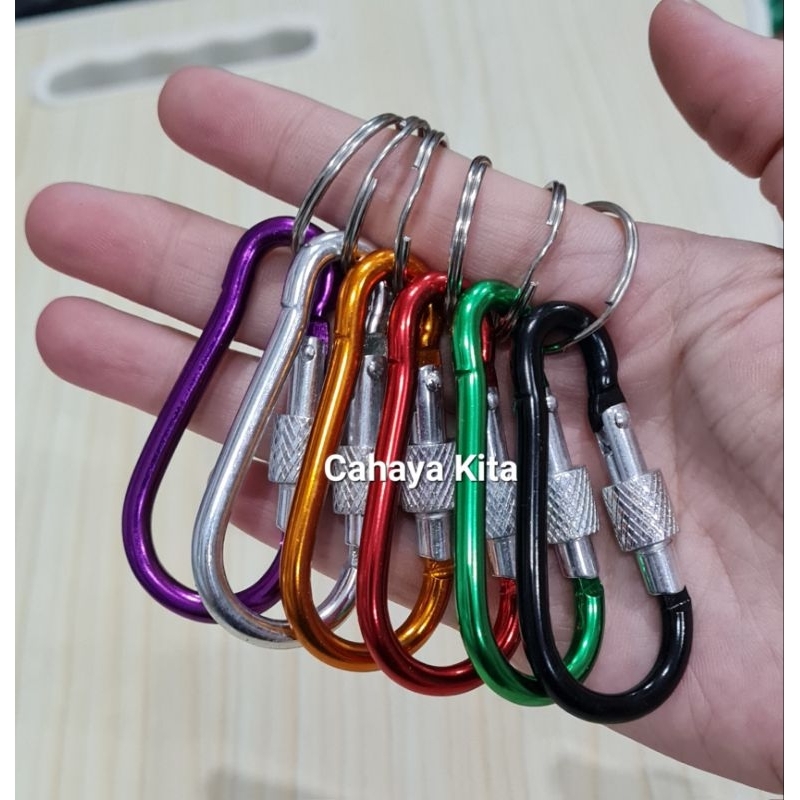 Jual Gantungan kait carabiner / Gantungan model lock pengunci | Shopee ...