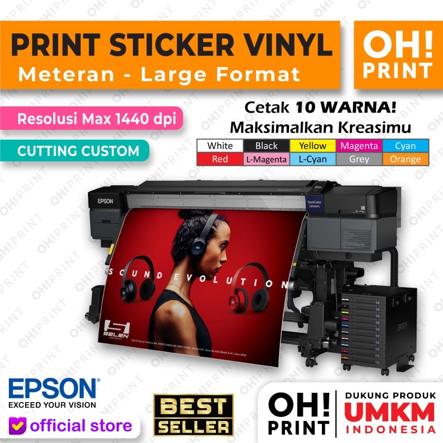 Jual Cetak Stiker Vinyl Meteran Indoor Outdoor Sticker Meteran - White ...