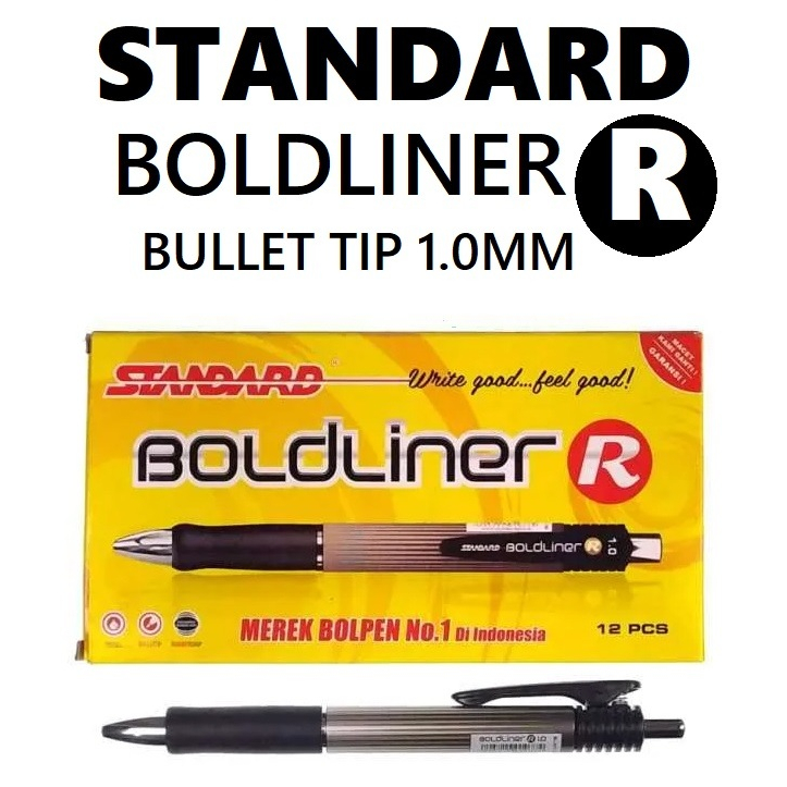 Jual PULPEN STANDARD BOLDLINER R 1.0 MM WARNA HITAM | Shopee Indonesia