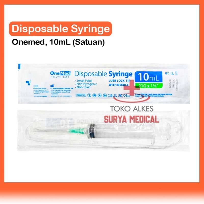 Jual Spuit With Needle | Syringe Disposable OneMed | Alat Suntik Satuan ...