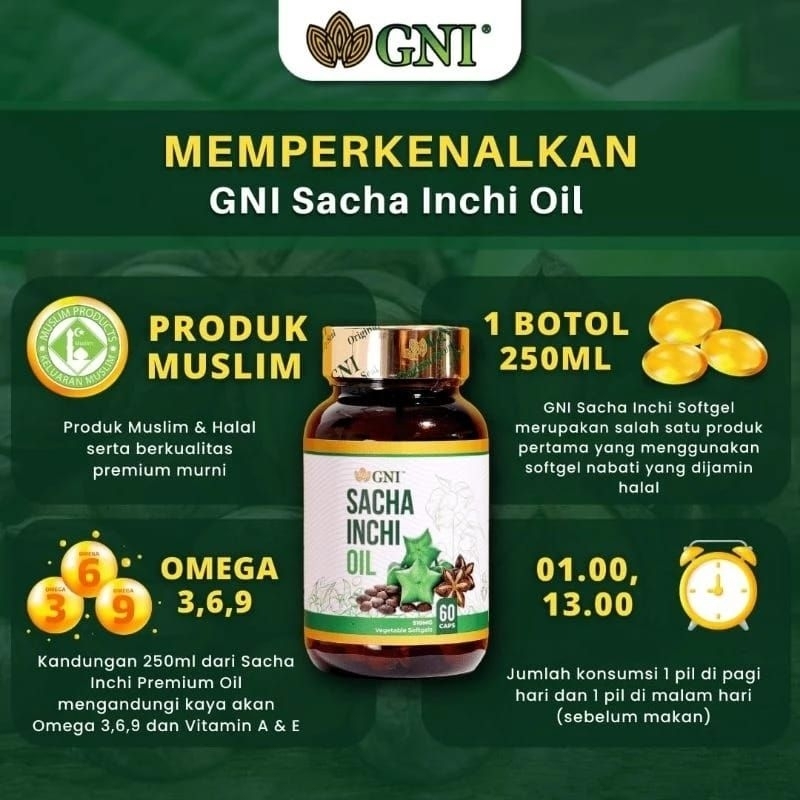 Jual Sacha Inchi Oil By GNI - Herbal Kesehatan - Isi 60 Tablets ...