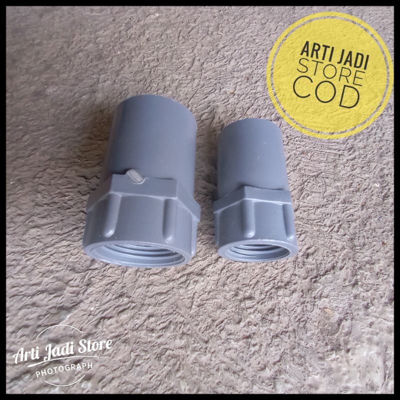 Jual Sambungan Pipa Pvc Sock Drat Dalam 1 2 And 3 4 Shopee Indonesia