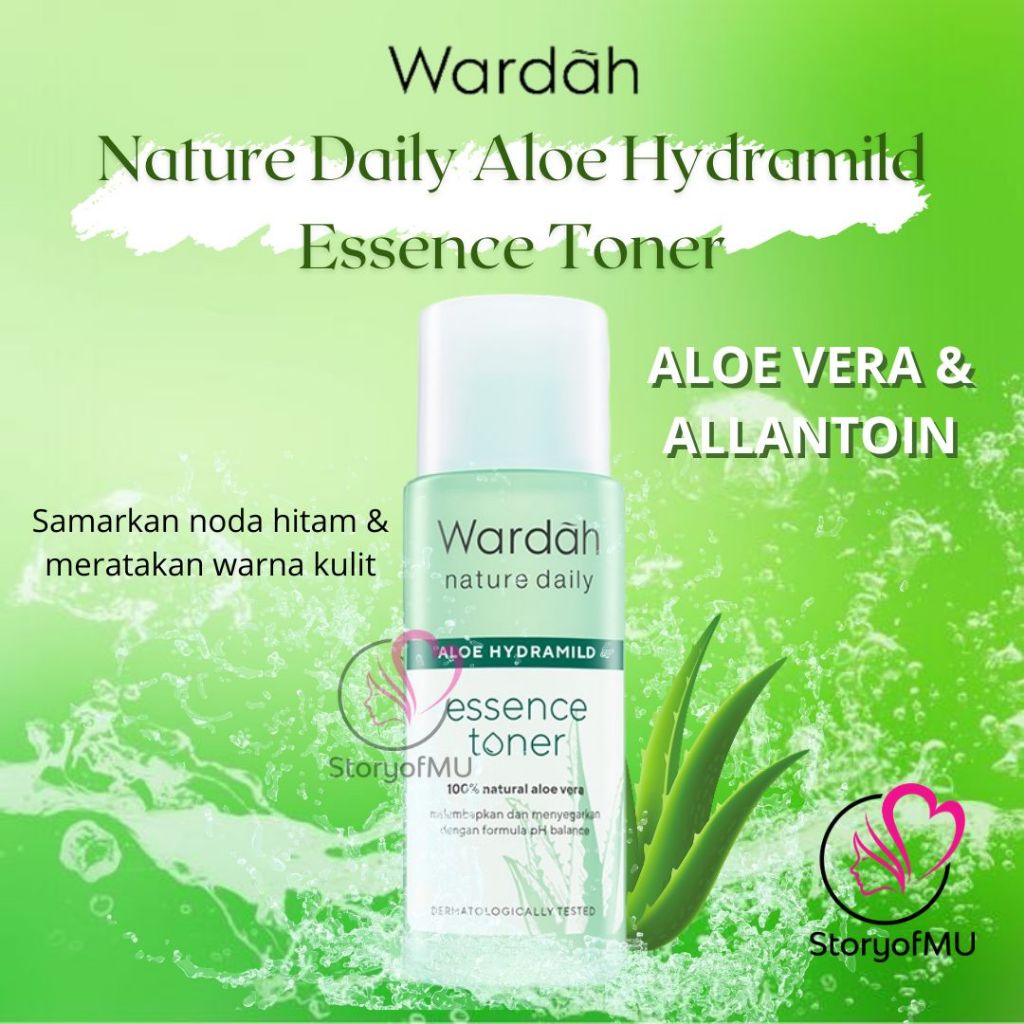 Jual Wardah Nature Daily Aloe Vera Hydramild Essence Toner 100ml Shopee Indonesia