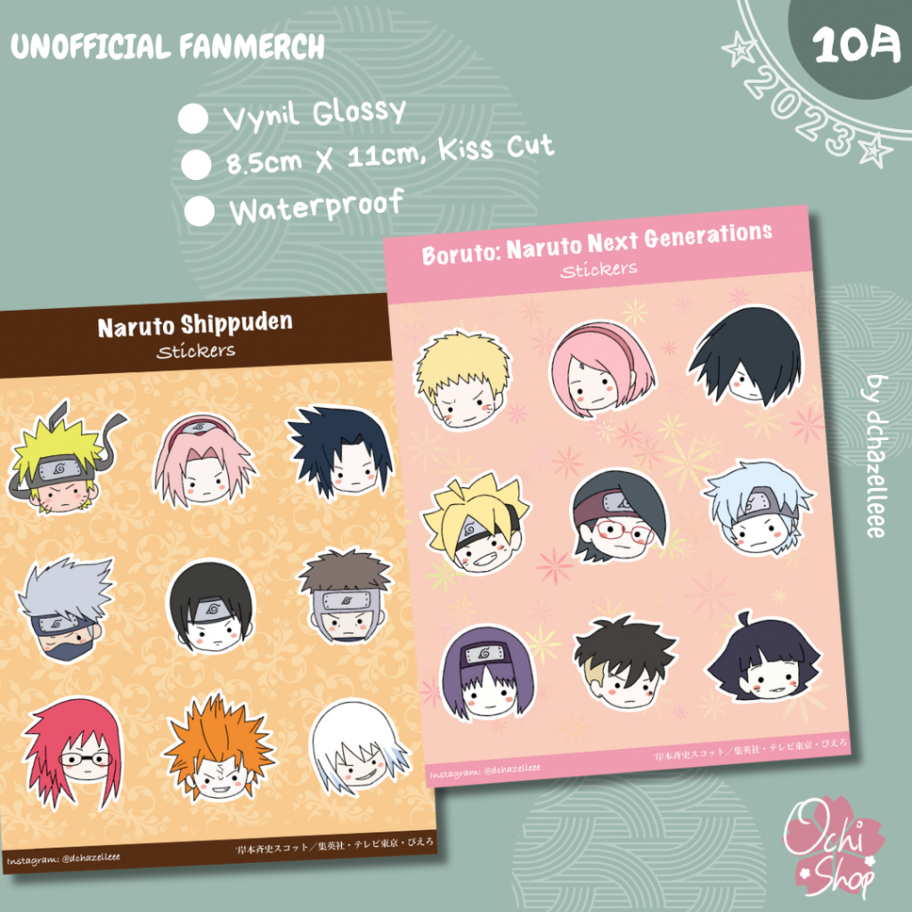 Jual Naruto & Boruto Sticker Sheet (UNOFFICIAL) | Shopee Indonesia