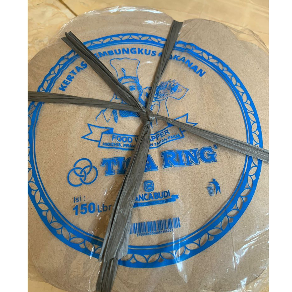 Jual KERTAS NASI BULAT / TATAKAN PIRING / KERTAS NASI COKLAT / KERTAS ...