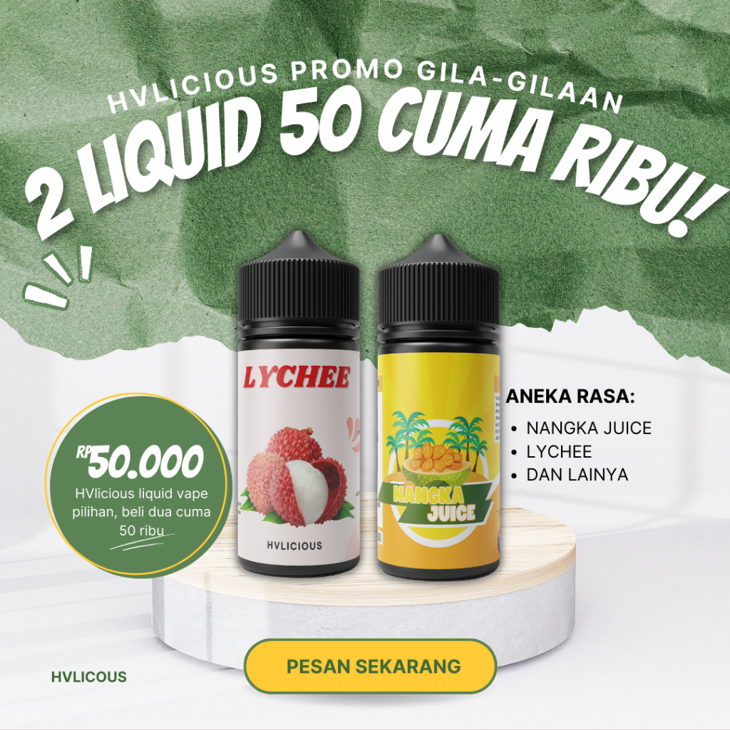 Jual Liquid Vape non nikotin 30ml HVLicious | Shopee Indonesia