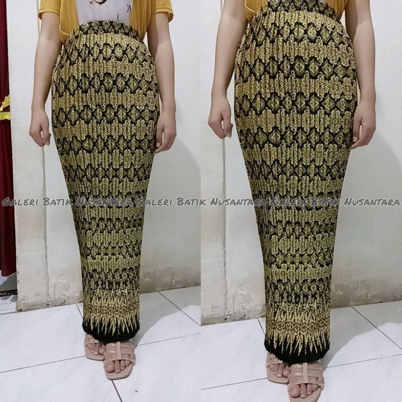 Jual Rok Plisket Batik Fit S - JUMBO All Size Motif Terbaru Batik ...