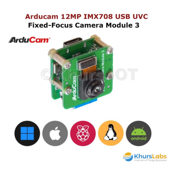 Jual Arducam 12mp Imx708 Usb Uvc Fixed Focus Camera Module 3 Limited