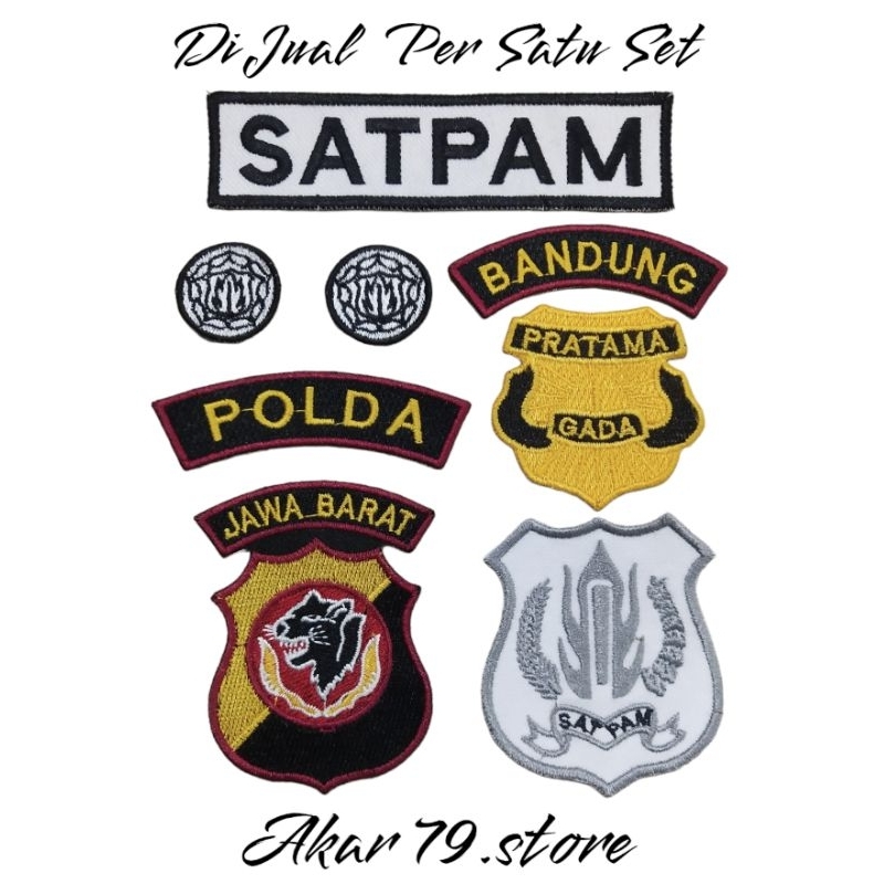 Jual BORDIR,BADGE,EMBLEM,ATRIBUT SATPAM JAWA BARAT,SATU SET | Shopee Indonesia