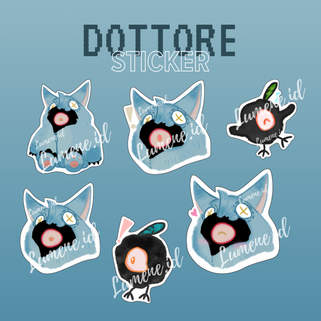 Jual Sticker Fluffy Dottore/Sticker Anime Anti Air/Sticker Genshin ...