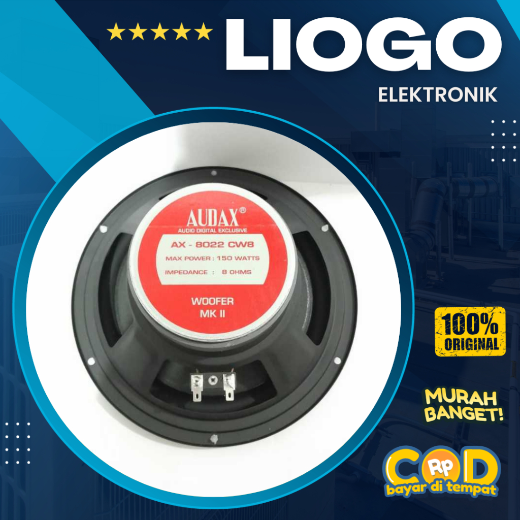 Jual SPEAKER AUDAX AX 8022 Woofer 8 Inch AUDAX 8022 150 Watt | Shopee Indonesia