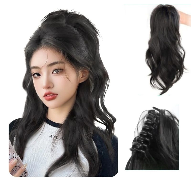 Jual WIG PENAMBAH VOLUME RAMBUT MESSY HAIR DENGAN JEPITAN KLIP JEDAI ...