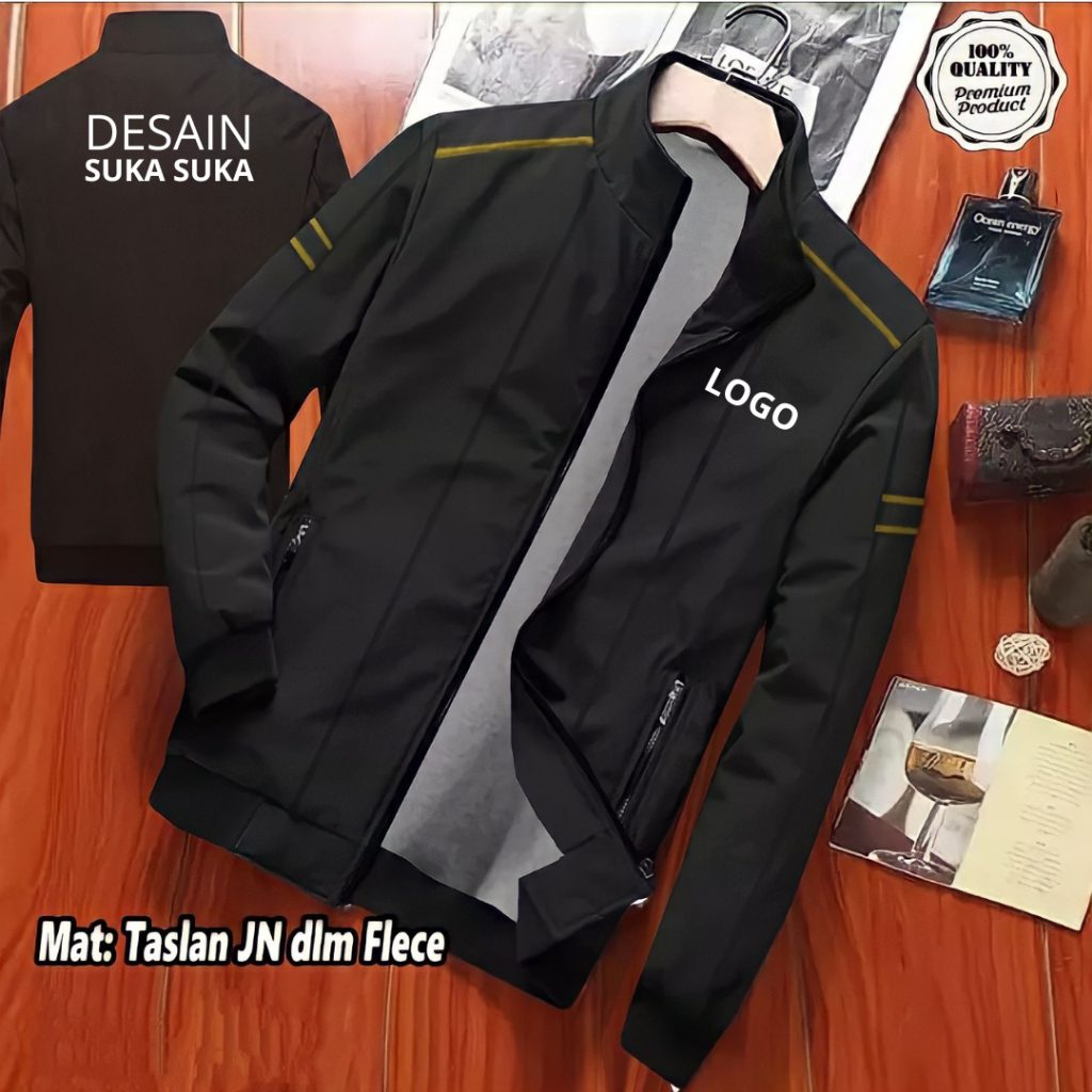 Jual JAKET CUSTOM LOGO/DESAIN SUKA SUKA/JAKET KEREN BAHAN TASLAN ...