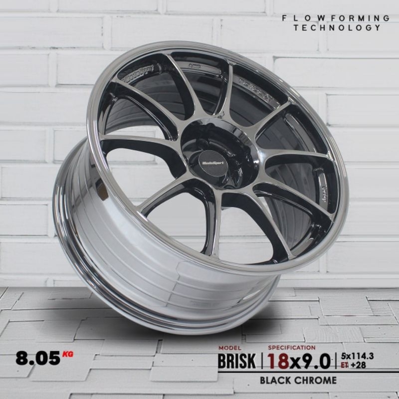 Jual velg tc105x ring 18 lebar 9 et 28 pcd 5x114 black chrome | Shopee ...