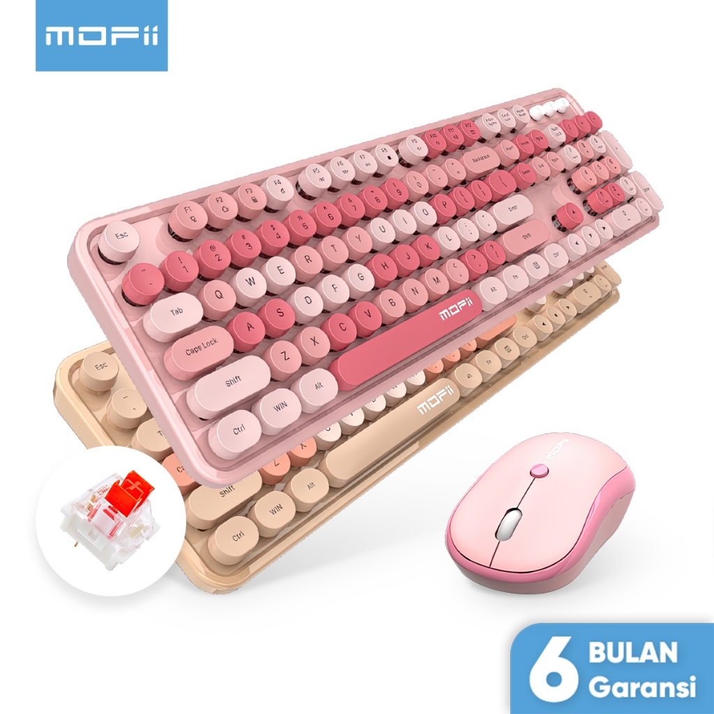 Jual MOFii Mechanical Keyboard Wireless Red Switch Dan Mouse Wireless ...