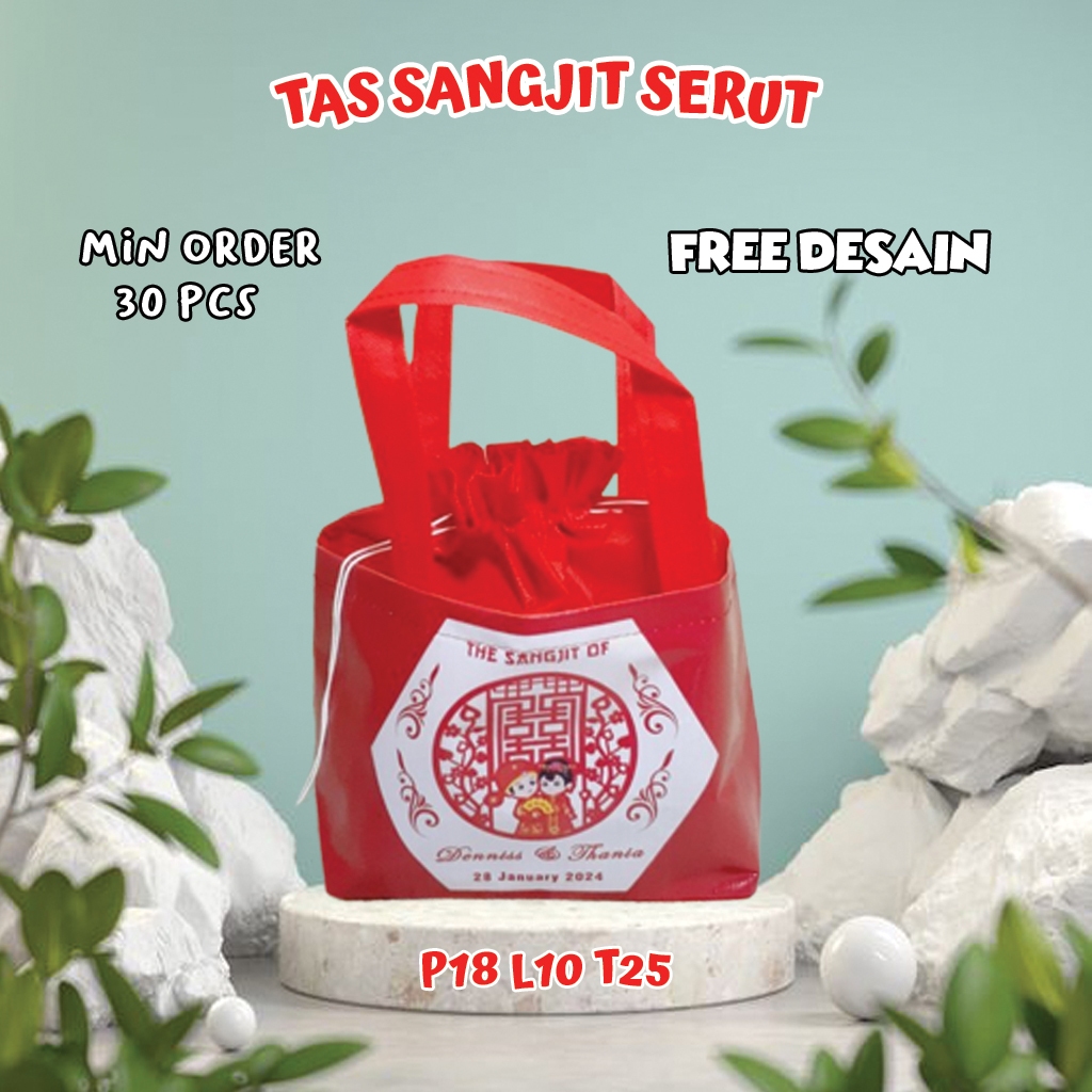Jual Tas Souvenir Serut Sangjit Lamaran Custom Murah | Shopee Indonesia