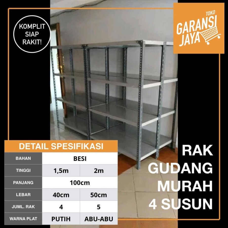 Jual Rak Besi Murah Susun 4 (100x50x150) | Shopee Indonesia
