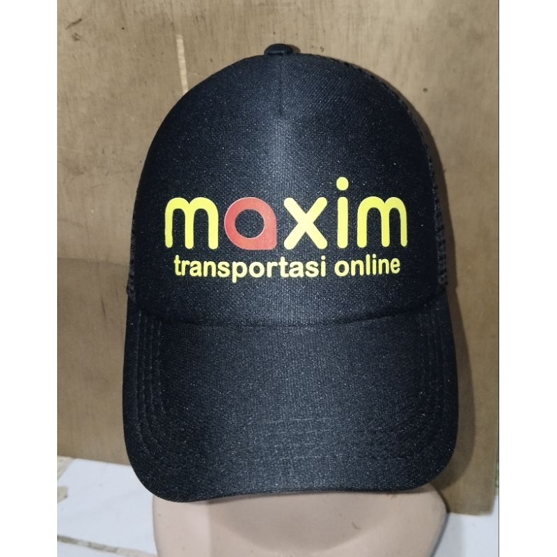 Jual Topi jaring Maxim transportasi online/sablon DTF | Shopee Indonesia