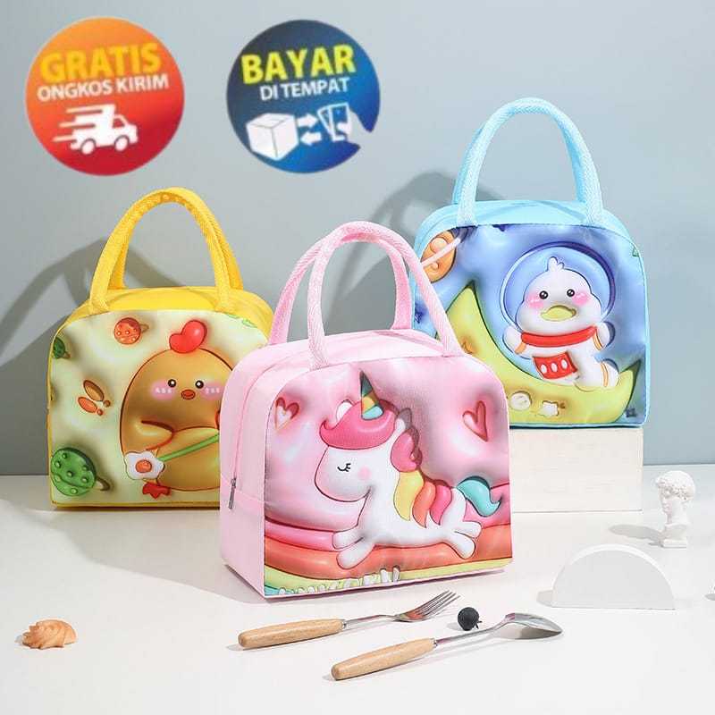 Jual KP141 - TAS BEKAL MAKANAN ANAK LUNCH BAG TEMPAT BEKAL ANAK TEMPAT ...