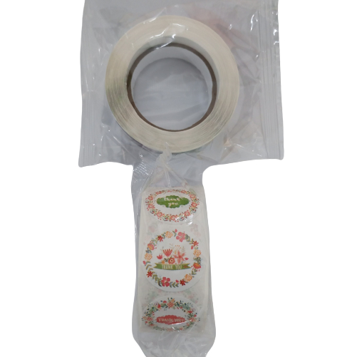 Jual Sticker thank you / sticker packing / sticker label 1 roll (500pcs ...