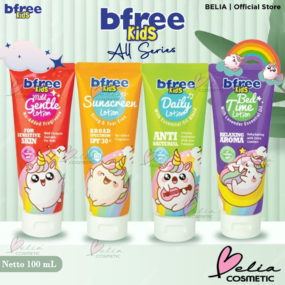 Jual BELIA BFREE Kids Lotion Sunscreen Anak | Bed Time Lotion | Daily ...