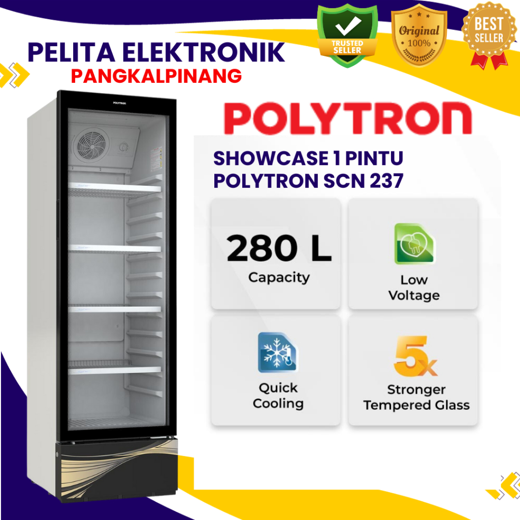 Jual POLYTRON SHOWCASE SCN 237 [Fastcool Borderless 230 Liter] | Shopee ...
