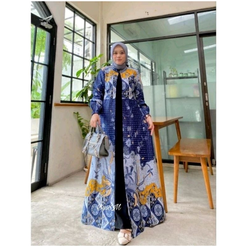 Jual Gamis Batik Mix Moscrepe premium Wanita Busui Terbaru Gamis Batik ...