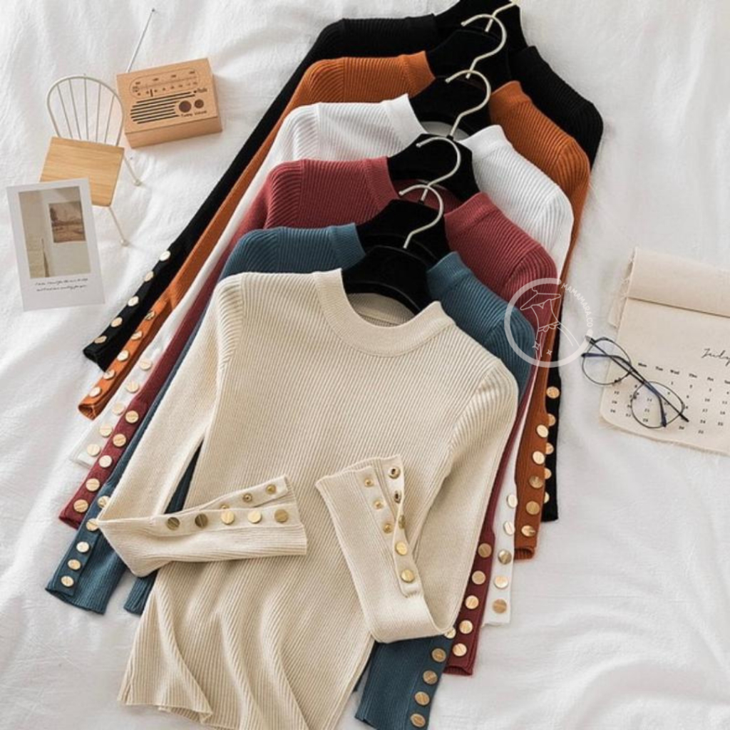 Jual MAMAMARA - Inara Knitwear Inner Rajut Wol Import Korean Style ...