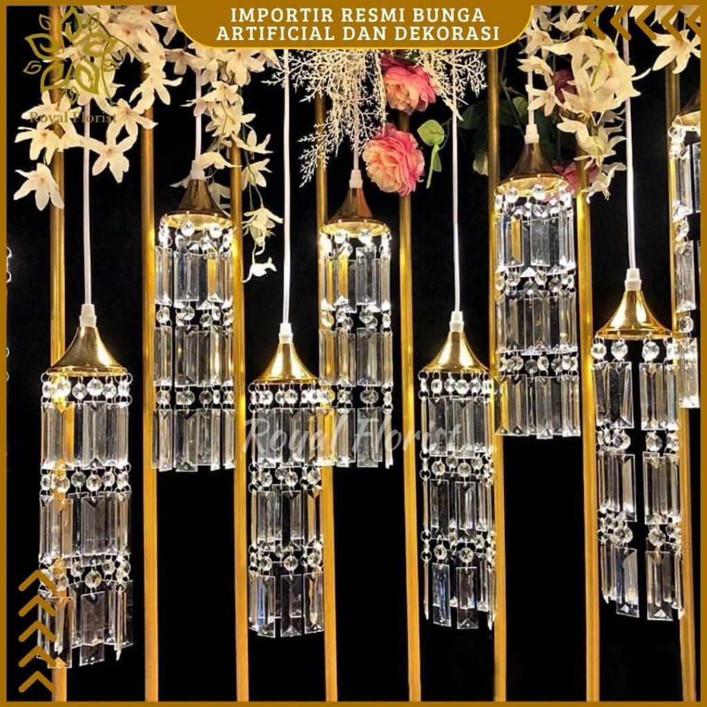 Jual Lampu Gantung Rumbai Akrilik 1 Set(isi 10 Lampu)/Lampu Gantung ...