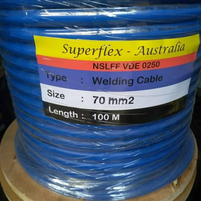 Jual Welding Cable 70 mm / Kabel Las Superflex Biru - Orange 70mm Full ...