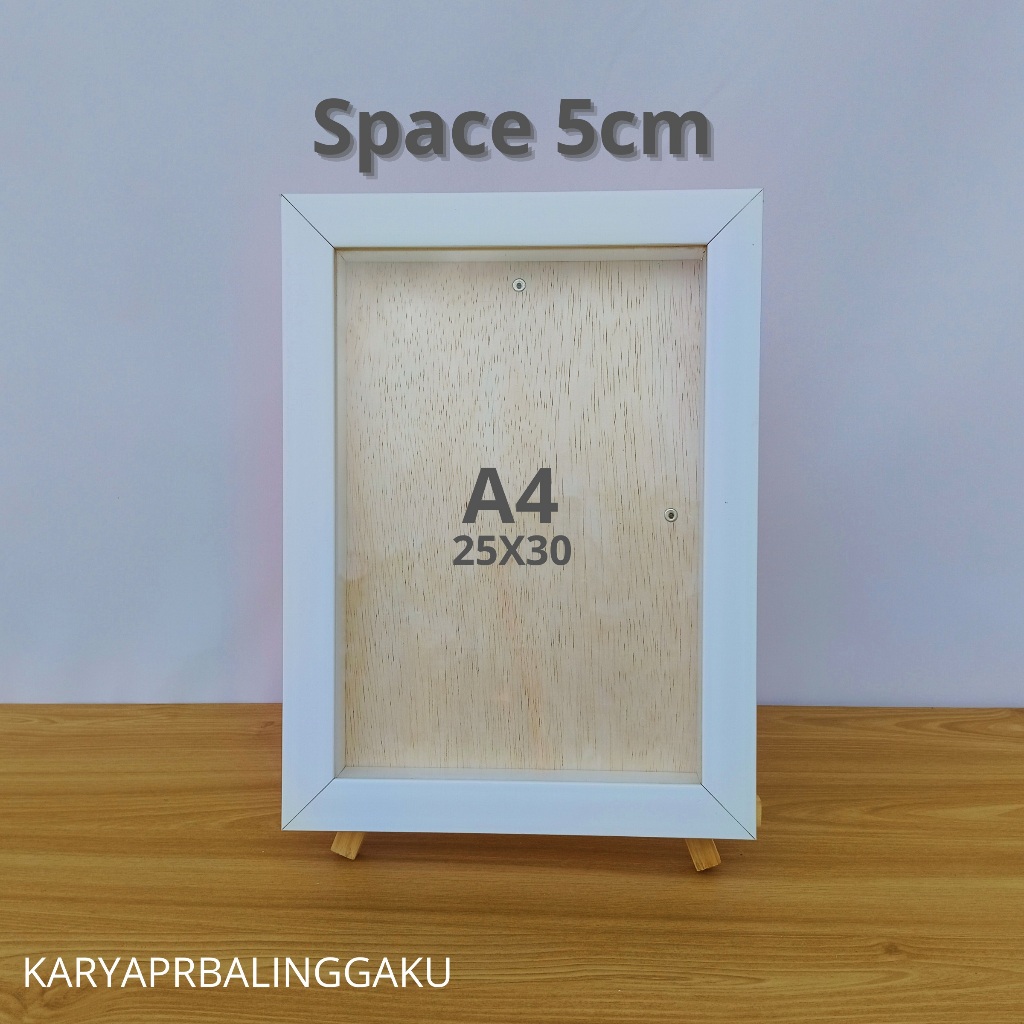 Jual Bingkai Mahar/Frame pop up Putih 3D A4 + Akrilik | Shopee Indonesia