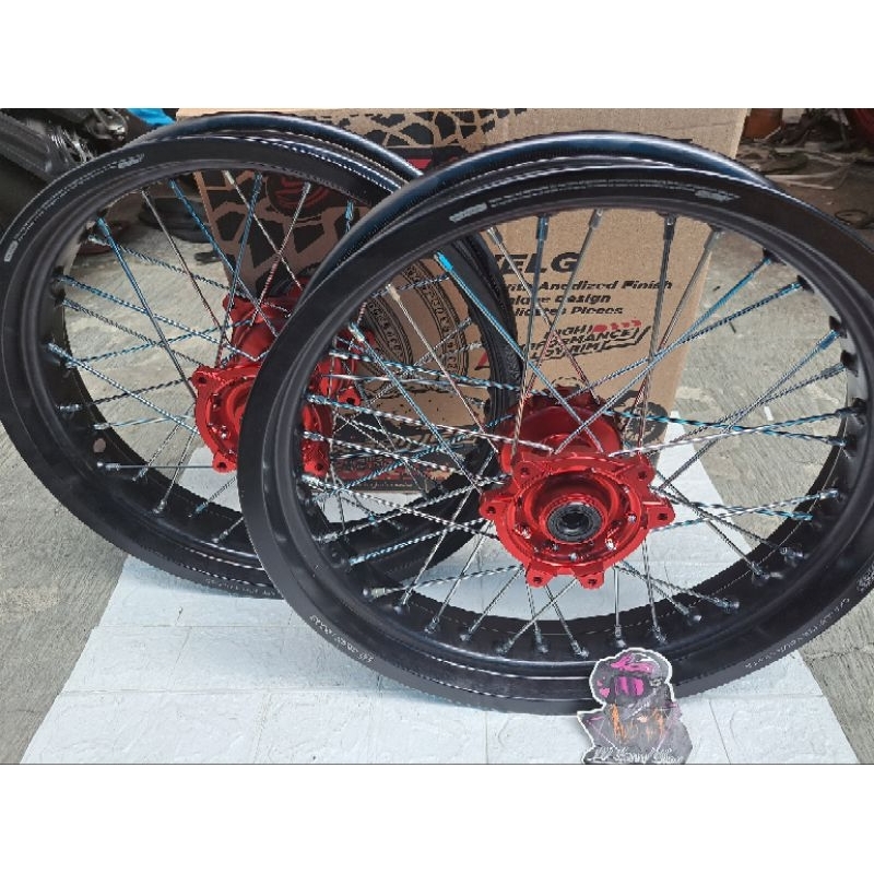 Jual Paket Velg Supermoto Scarlet Original Crf 150l 300/17 350/17 Velg ...