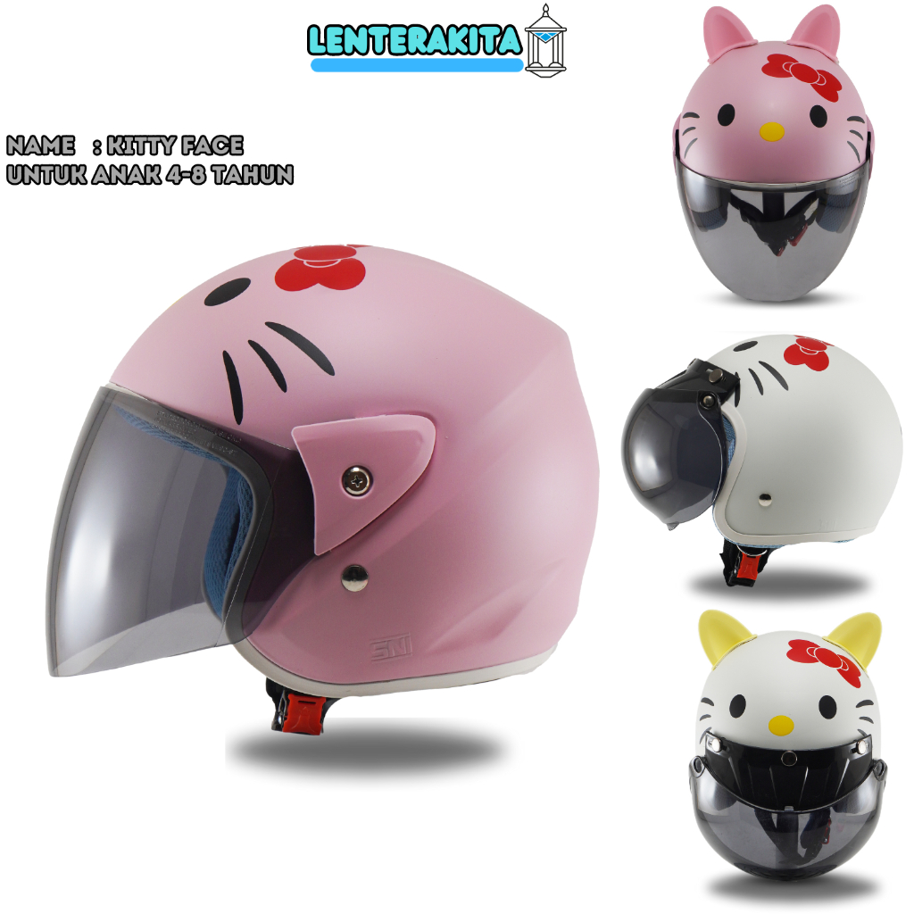 Jual Helm Anak Karakter Kartun Motif Lucu HELLO KITTY | Shopee Indonesia