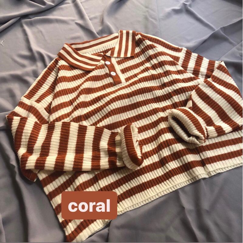 Jual SILVANA SWEATER RAJUT MOTIF BLASTER WANITA - ATASAN RAJUT POLO ...